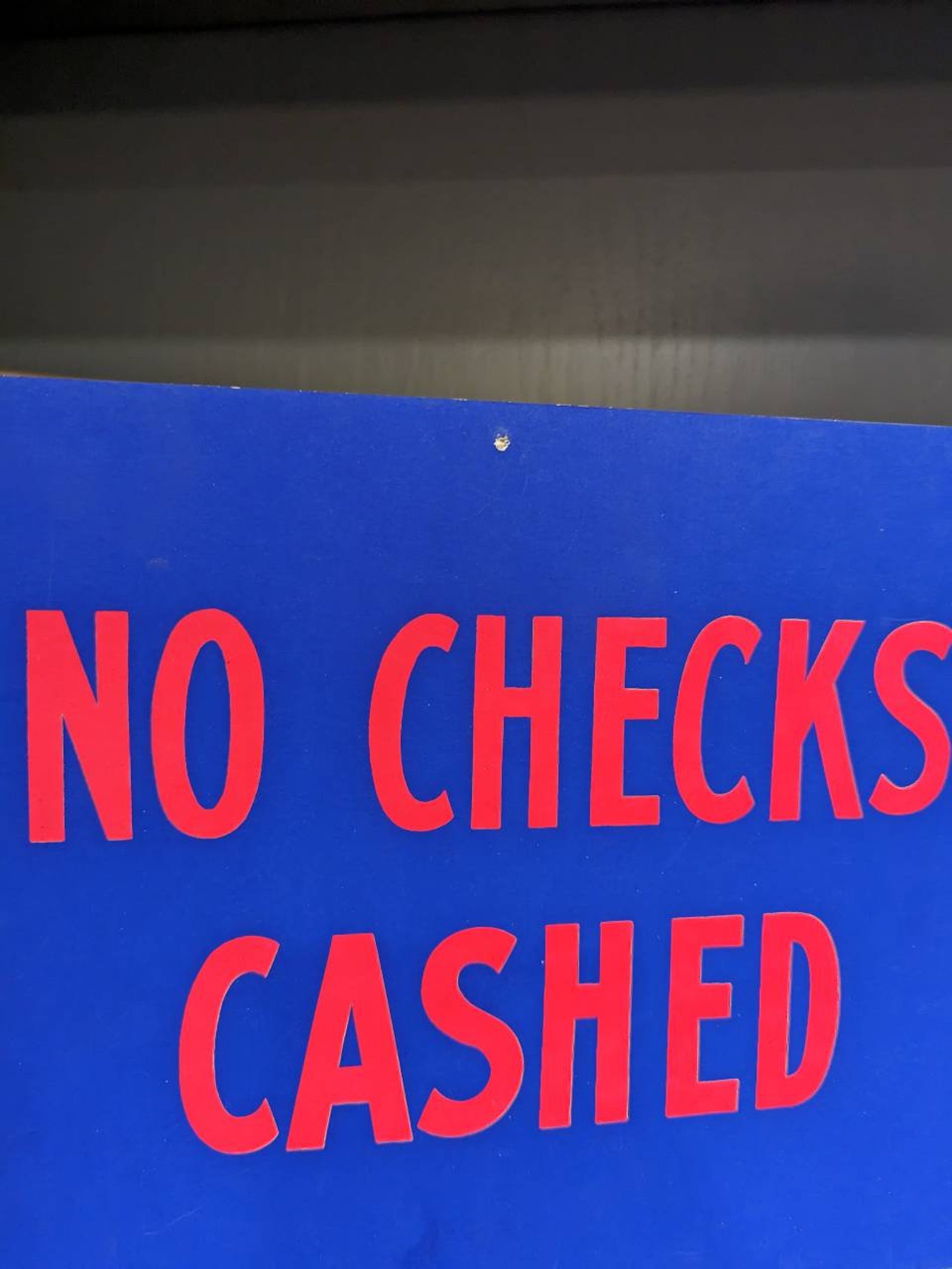 Original 1950's No Checks Cashed Sign Vintage - Etsy