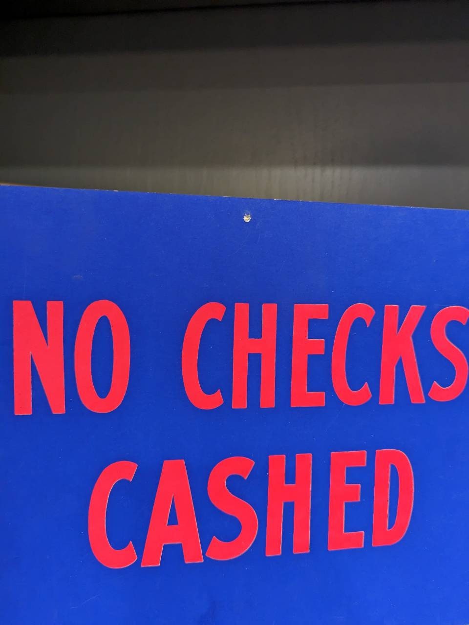 Original 1950's No Checks Cashed Sign Vintage - Etsy