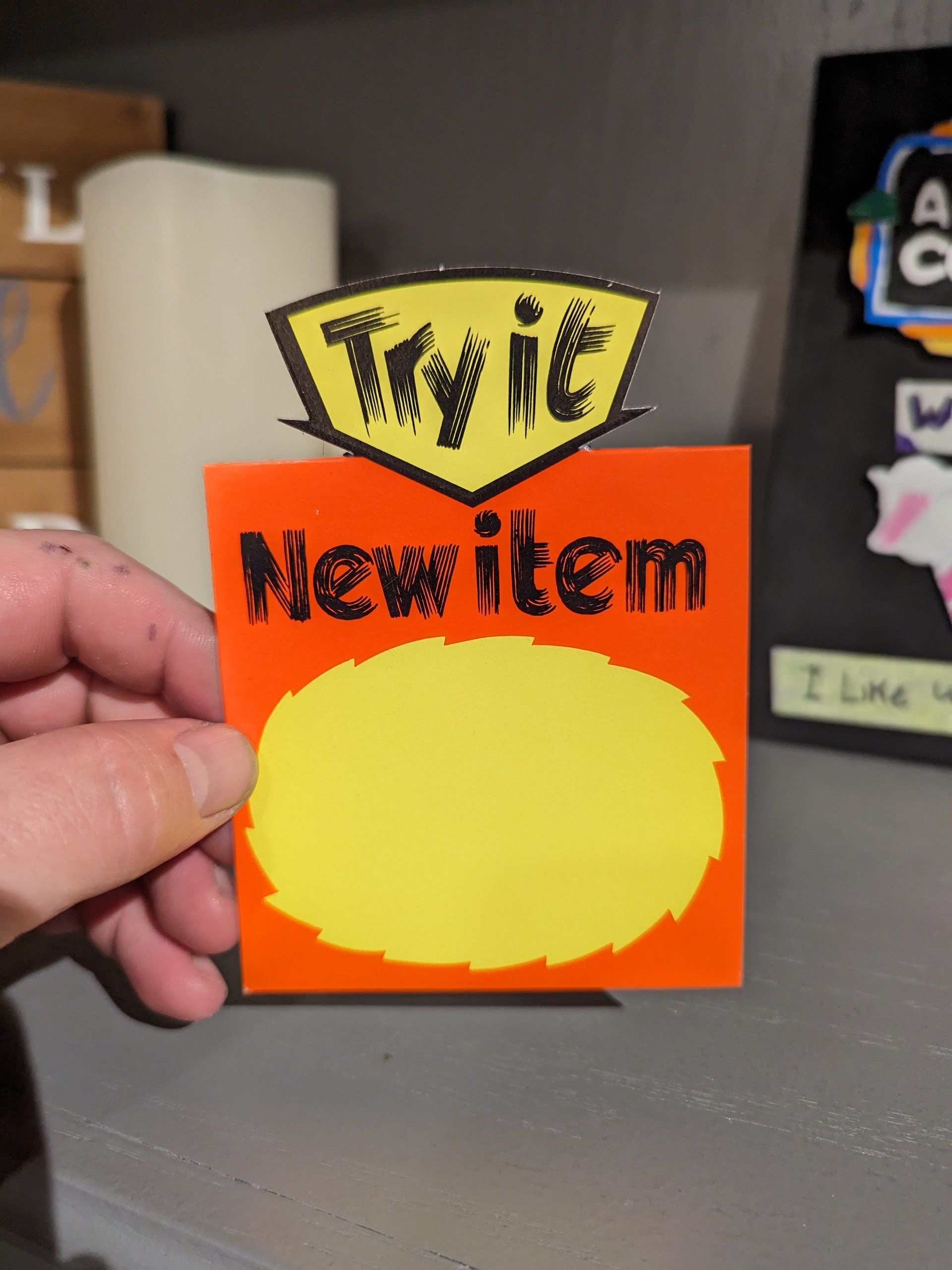 1970s Vintage Try It Now Price Sign - Cardboard Retail or Grocery Store ...