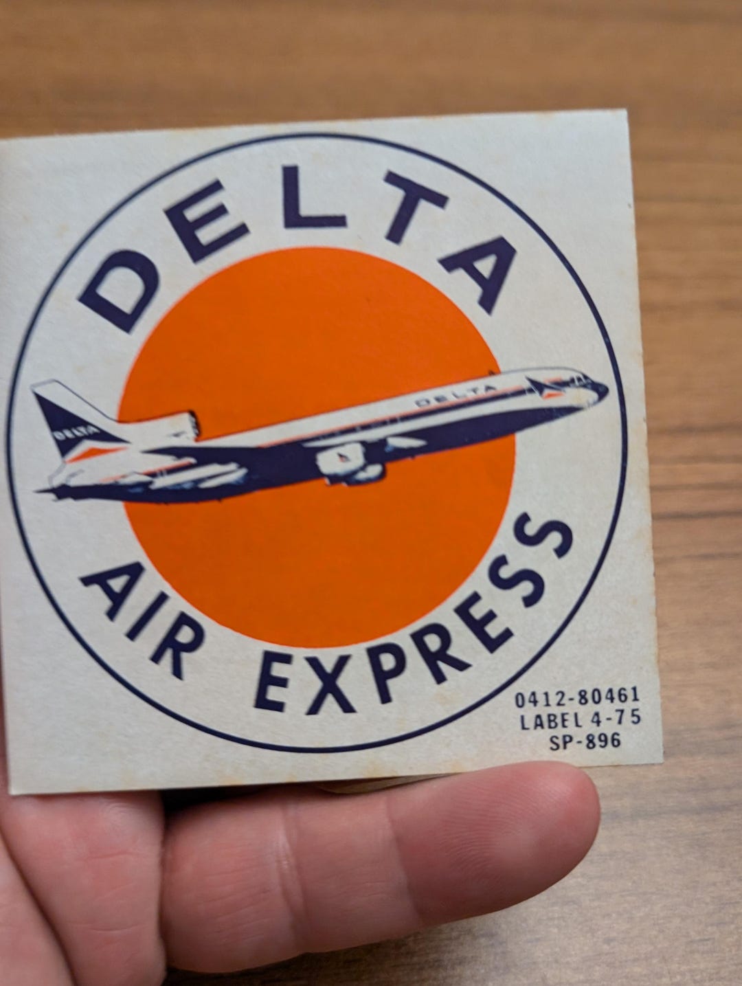 1960s Delta Airlines Air Express Sticker Label Original Vintage Travel ...