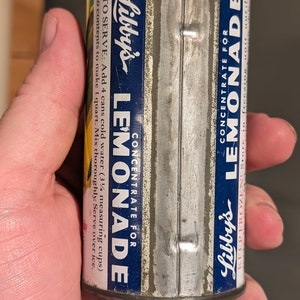 Original 1960's Libby's Lemonade Juice Can - Empty Metal Concentrate ...