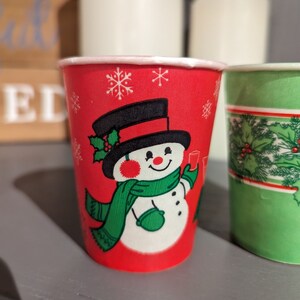 NOS 1970s 1980s Snowmen Snowoman Holly Dixie Cups - Old & Original ...