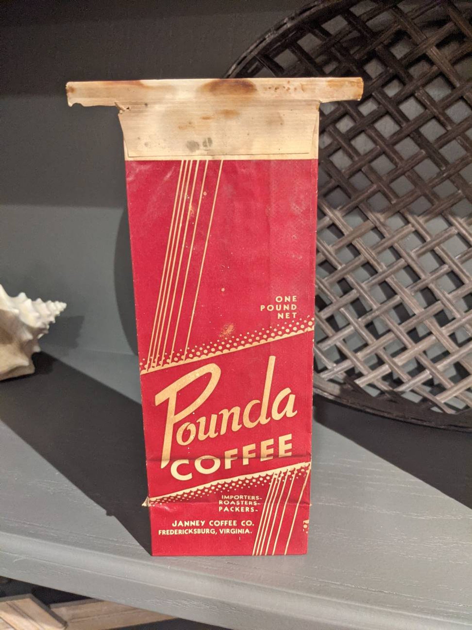 NOS 1940's Pounda Coffee Brand Vintage Coffee Bag Art - Etsy