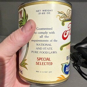 1940's Forest City Pork & Beans Can Label on Can Original Allen Bros ...