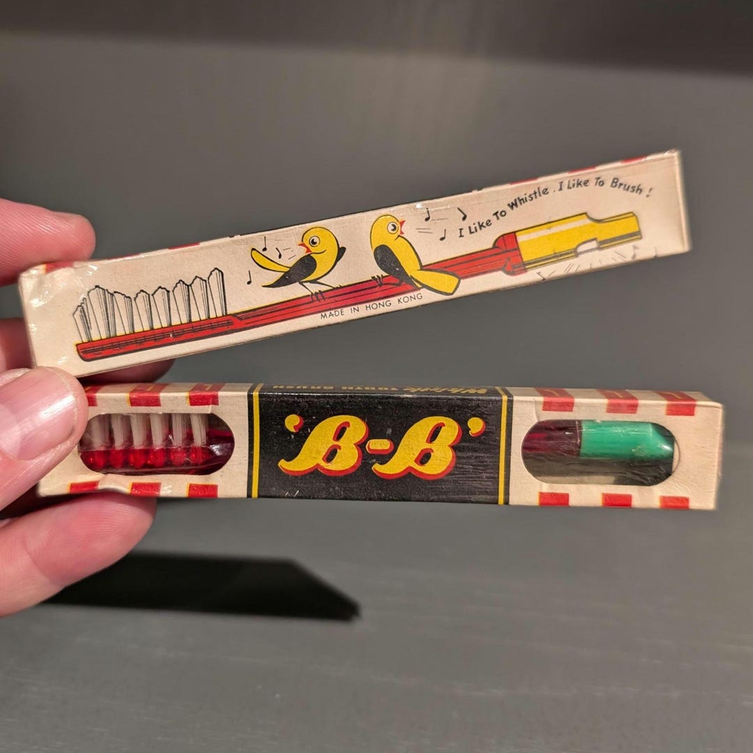 1950s NOS B-B Brand Whistle Kids Toothbrush Old & Original Vintage ...
