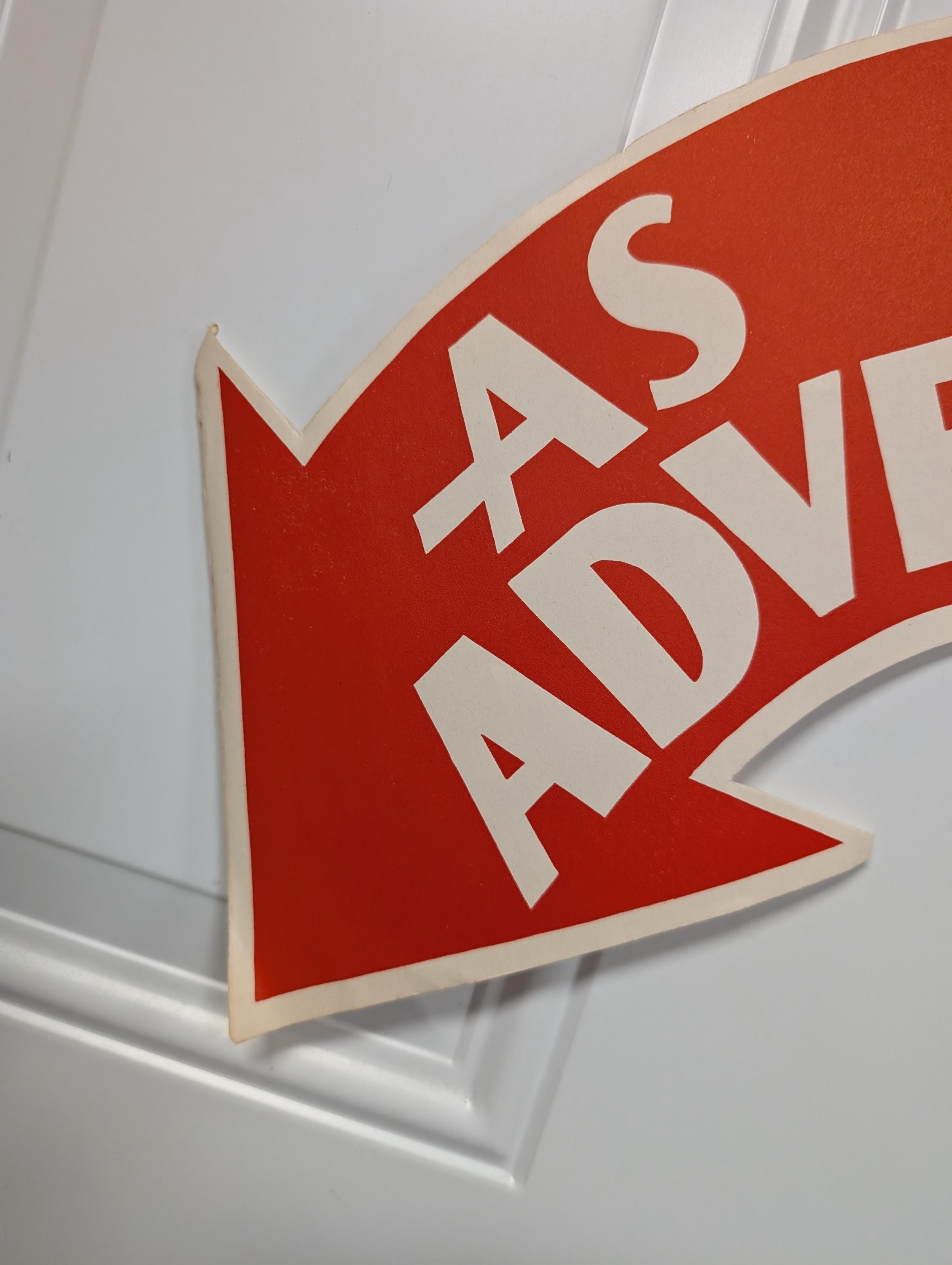1940's Rexall Drugs "as Advertised" Die Cut Store Paper Arrow Poster ...