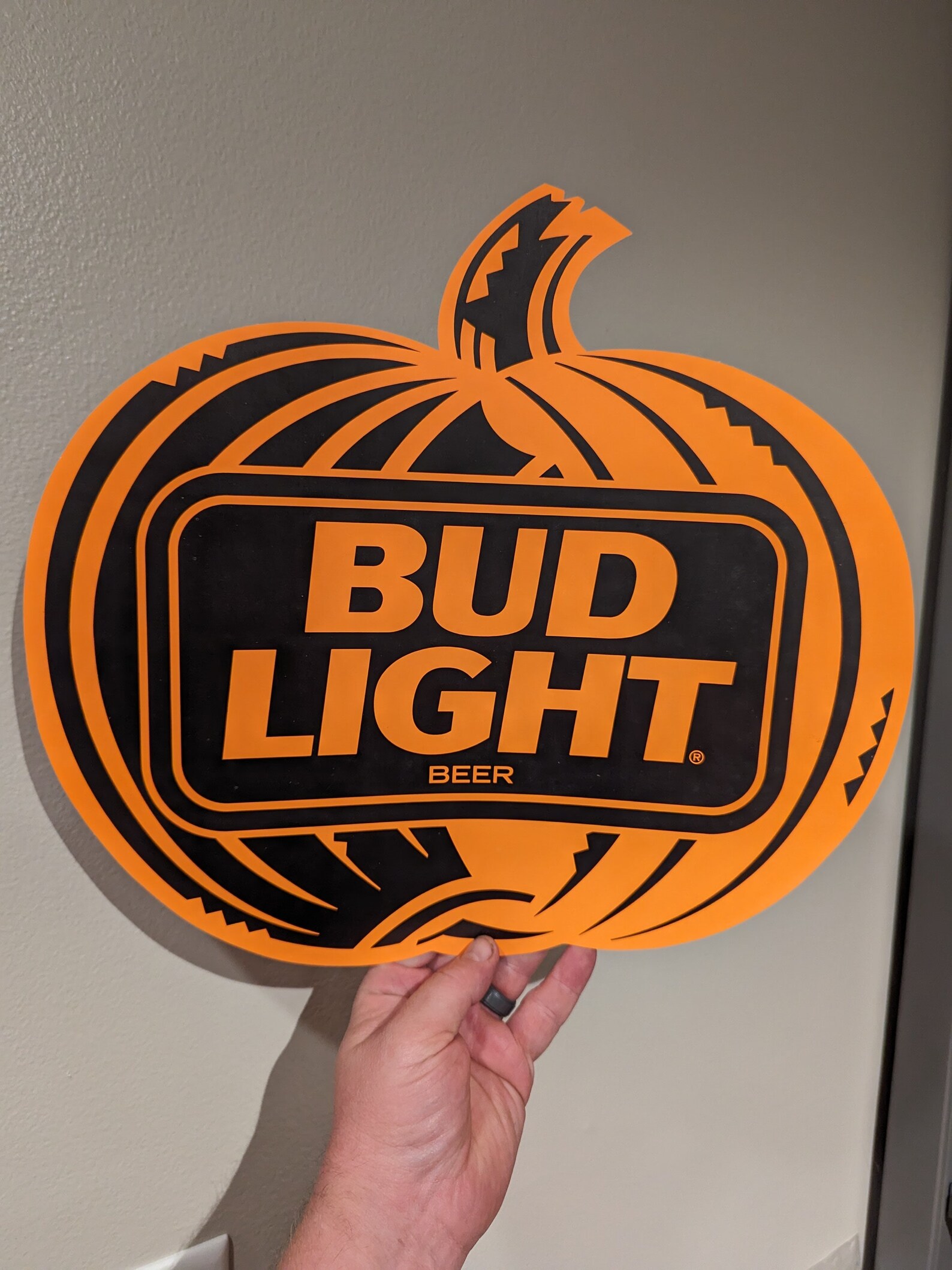Original 1993 Budweiser Beer Die Cut Hallween Pumpkin or Bat Display ...