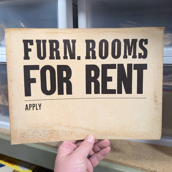 Rent for Rooms Sign - Etsy