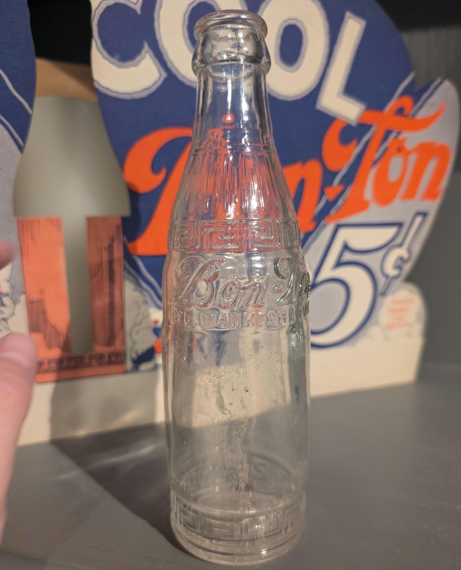 Original Vintage 1920s 30s Bon Ton Soda Pop Bottle Display- 7oz Soda ...