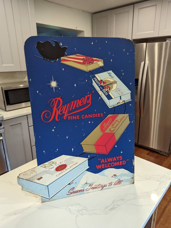 Large 1940's Reymers' Santa's Sleigh Santa Claus - Etsy