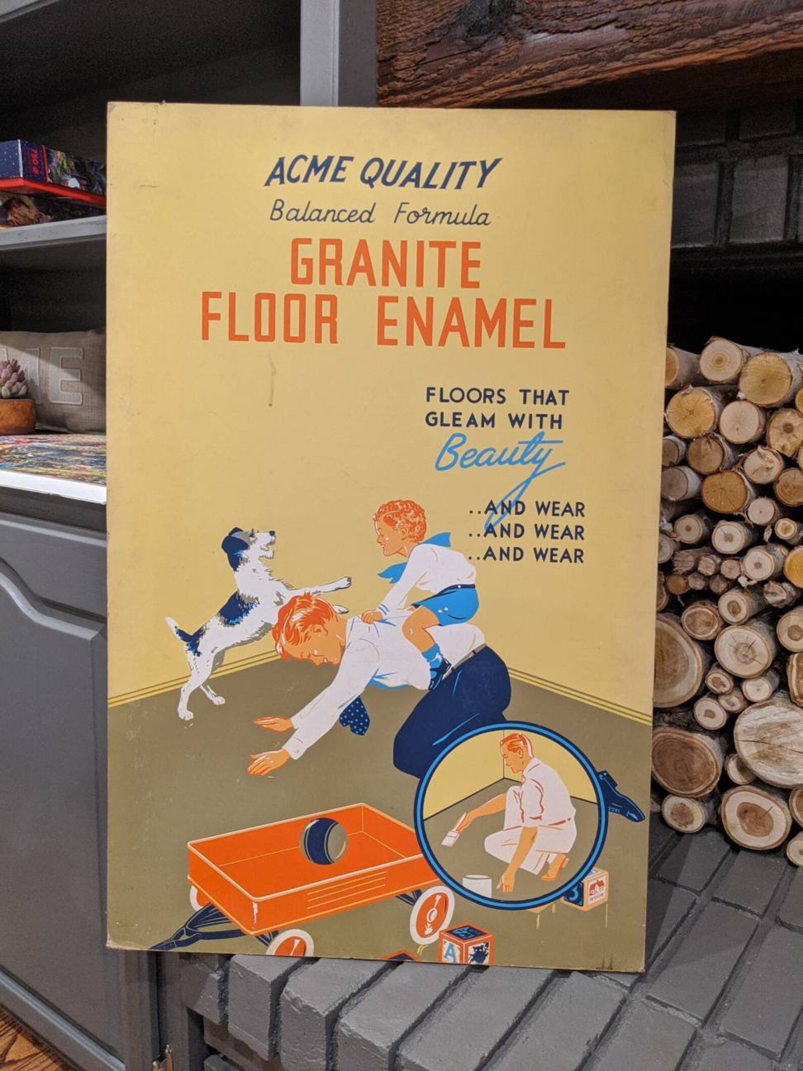 Large Original 1930's/40's Acme Paint Granite Floor - Etsy