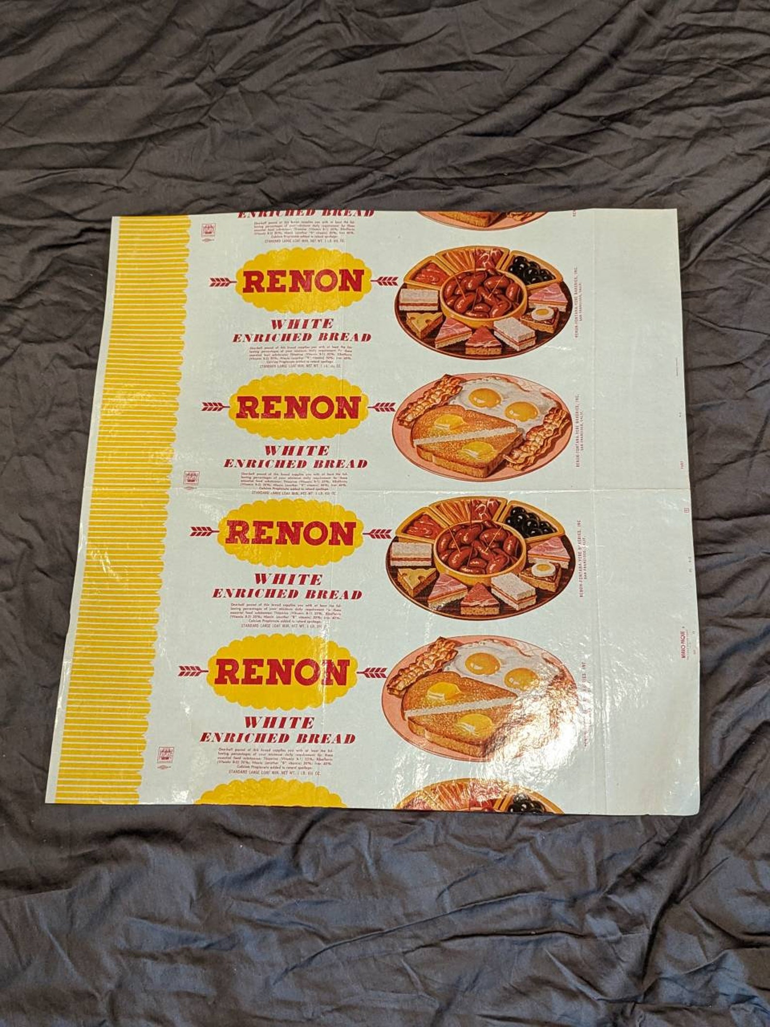 1940's-60's Vintage Bread Wrappers- Display Loaf - Bakery - Old ...