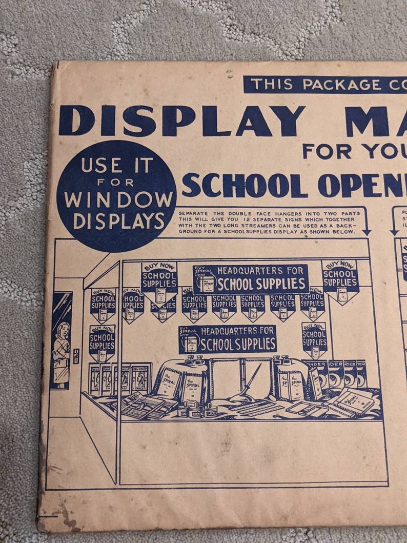 Original Vintage 1930's Spiral Notebook Buy Now School Supplies Store ...