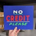 Original 1950's No Credit Please Store Cardboard Sign - Etsy