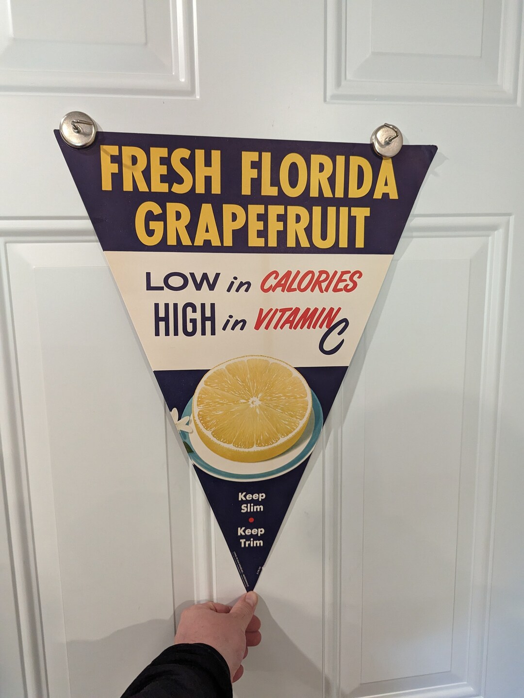 1970s 1978 Fresh Florida Grapefruit Fruit Banner Sign - Old & Original ...