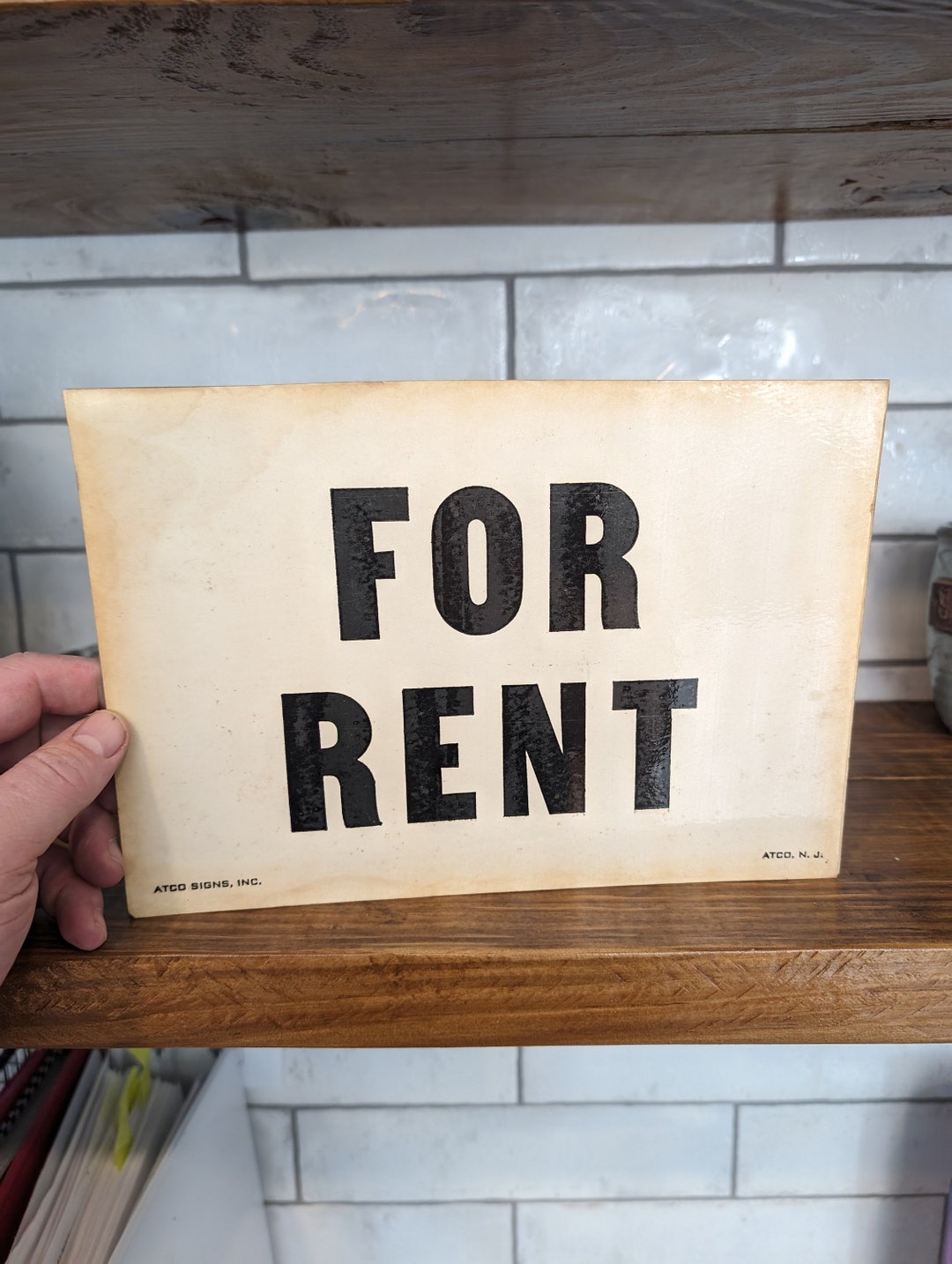 Original 1950s for Rent Cardboard Sign Vintage Atco Signs - Etsy