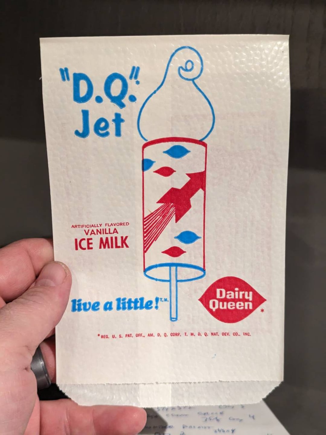 1960s Dairy Queen Ice Cream DQ Jet Old & Original Vintage NOS Bag - Etsy