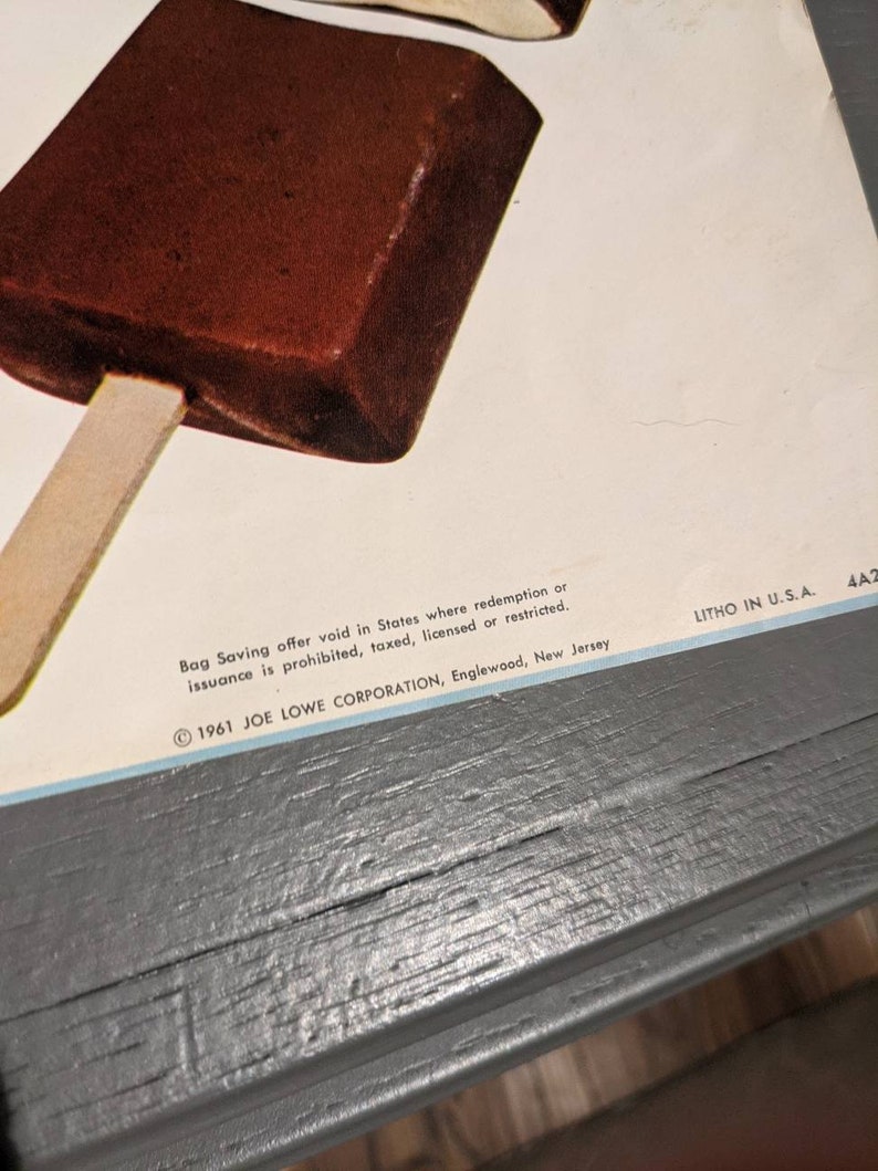 1961 Cheerio Ice Cream Bar Sign Poster Original Vintage Old - Etsy Ireland