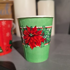 NOS 1970s 1980s Snowmen Snowoman Holly Dixie Cups - Old & Original ...