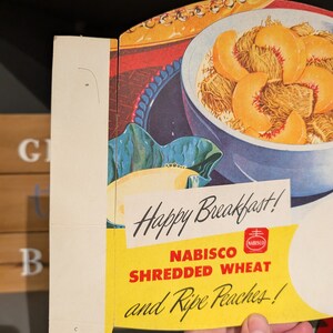 1940 50s NABISCO Shredded Wheat With Ripe Peaches - Old & Original NOS ...