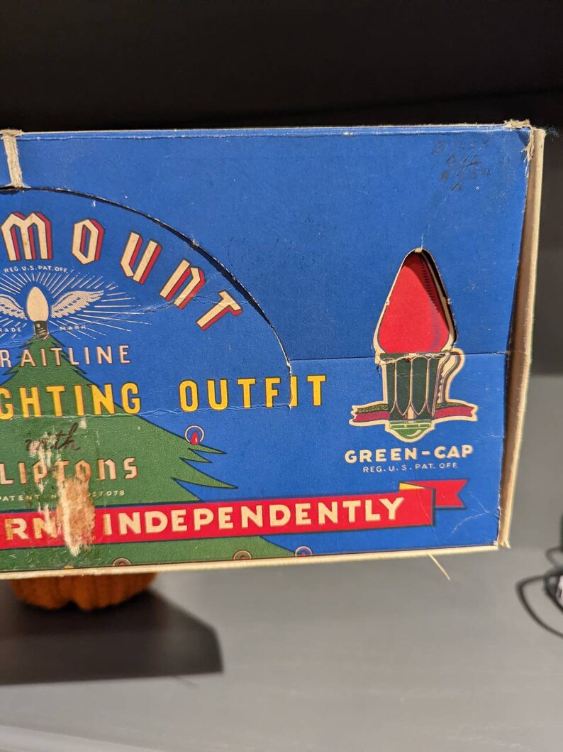 Old & Original 1940's Paramount Christmas Lights Display Box - General ...