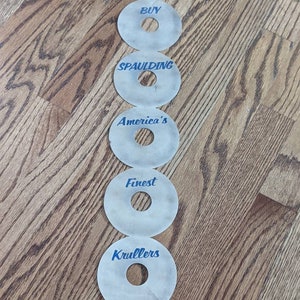 Original 1940's Spaulding Krullers Donuts Front Door Sign Store Old ...