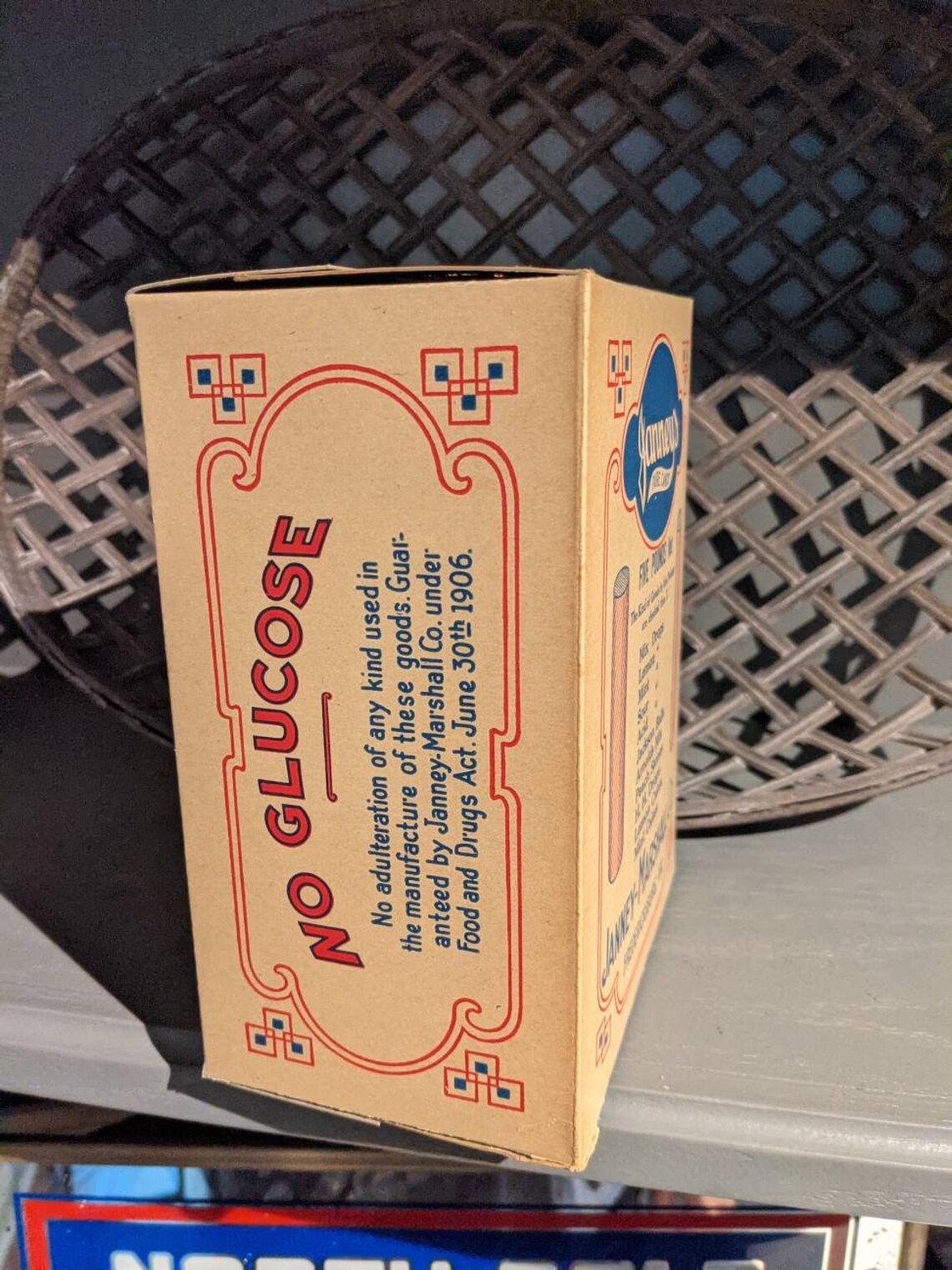 NOS 1910's Janney's Pure Candy 5lb Stick Candy Box Treat Box - Vintage ...