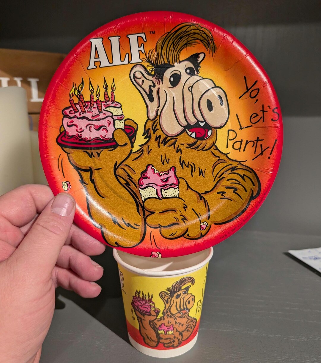 NOS 1987 Alf TV Show Happy Birthday Plate Themed Birthday Paper Plates ...
