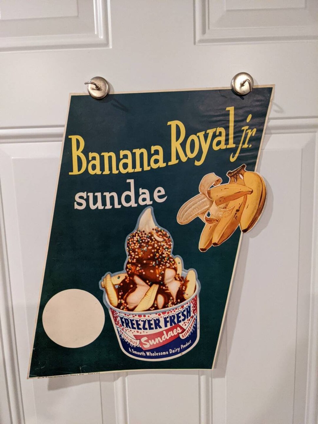 1956 Original Vintage "freezer Fresh" Banana Royal Sundae Soda Fountain ...