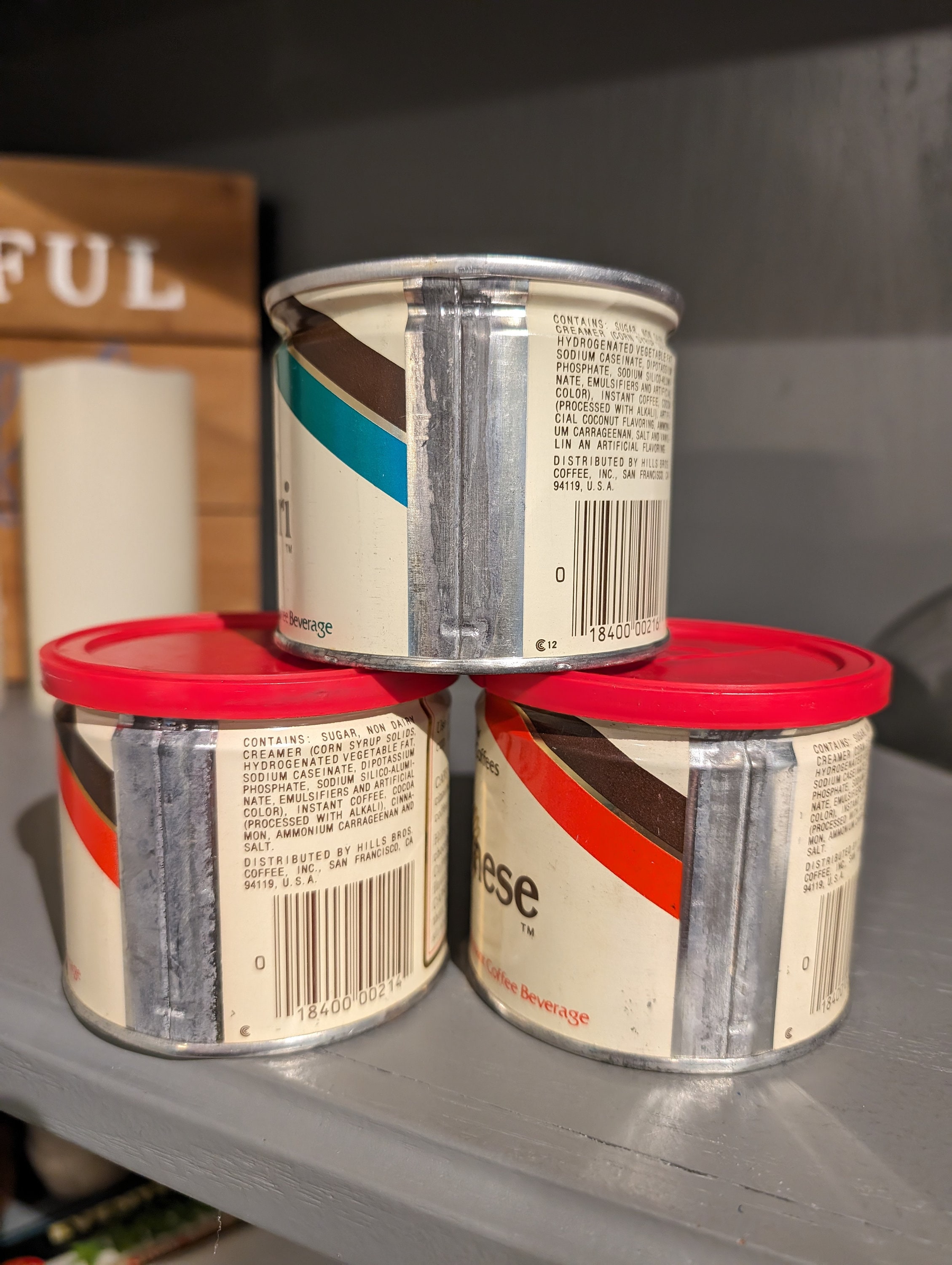 1980s Hills Bros European Style Coffee Can - Old & Orignal Metal Coffee ...