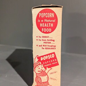 1940s Popsco Pop Corn Box- Old - Original - Popcorn Poppers Supply Co ...