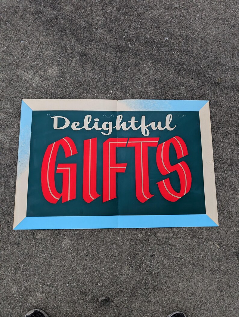 Large 1960s Exciting New Toys/delightful Gifts Double Sided Hanging ...