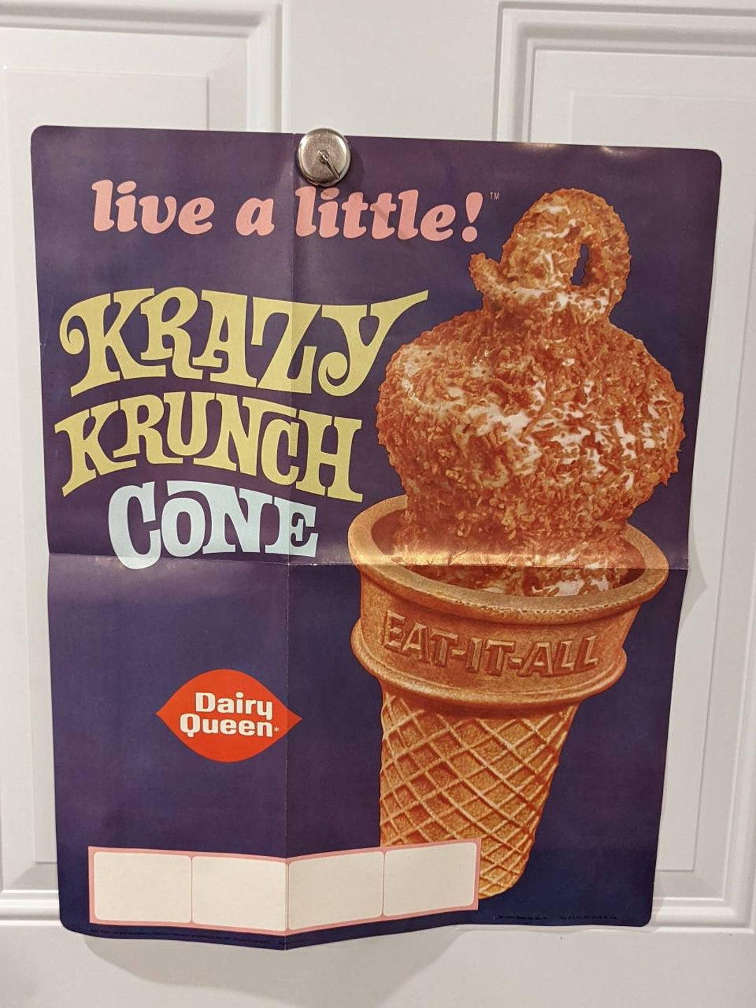 Large NOS 1967 Krazy Krunch Ice Cream Cone Dairy Queen Ice - Etsy