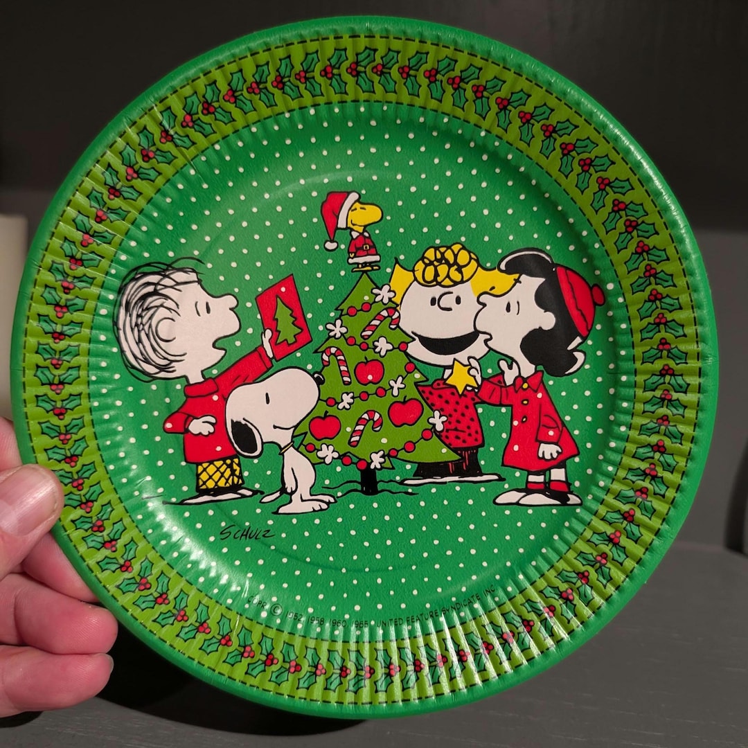 NOS 1965 60s Snoopy & Woodstock Christmas Charlie Brown Peanuts Gang ...