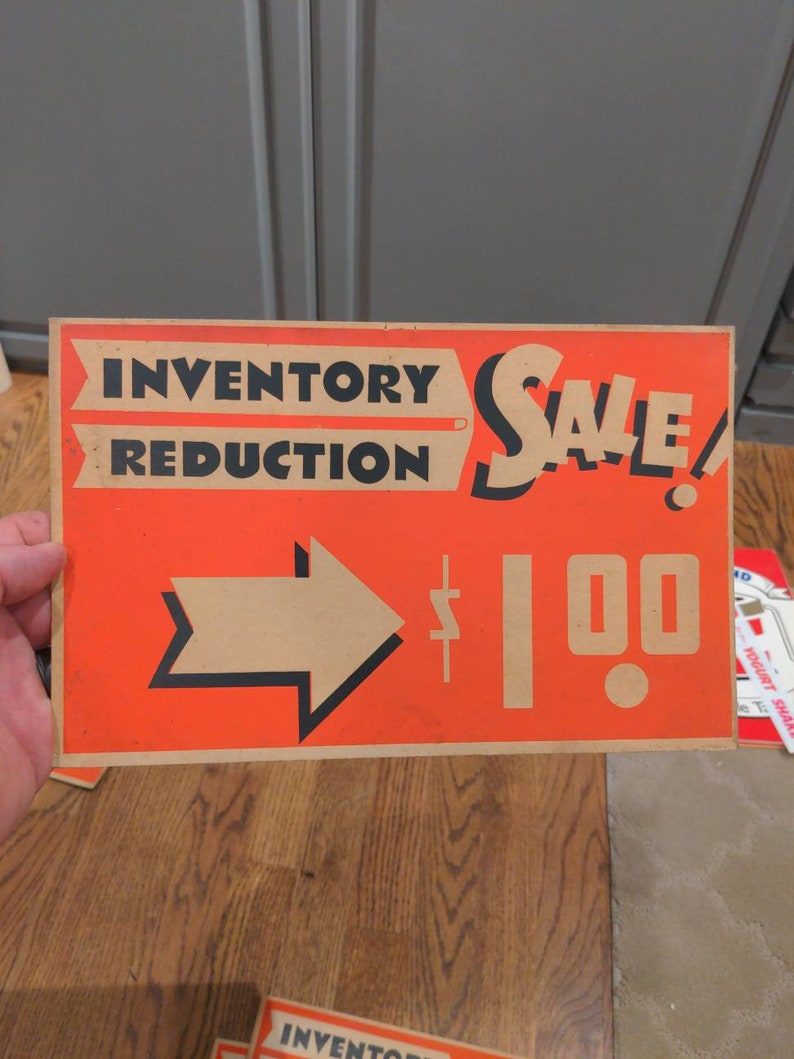 Original 1940's Inventory Reduction Sale Store Price Sign - Etsy