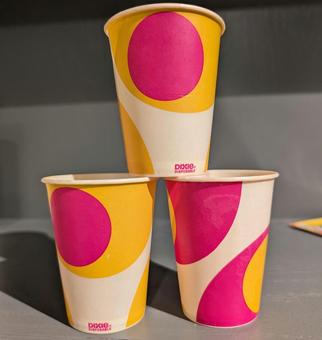 NOS 1990s Dixie Cups - Old & Original Waxed Paper Cup for Soda or ...