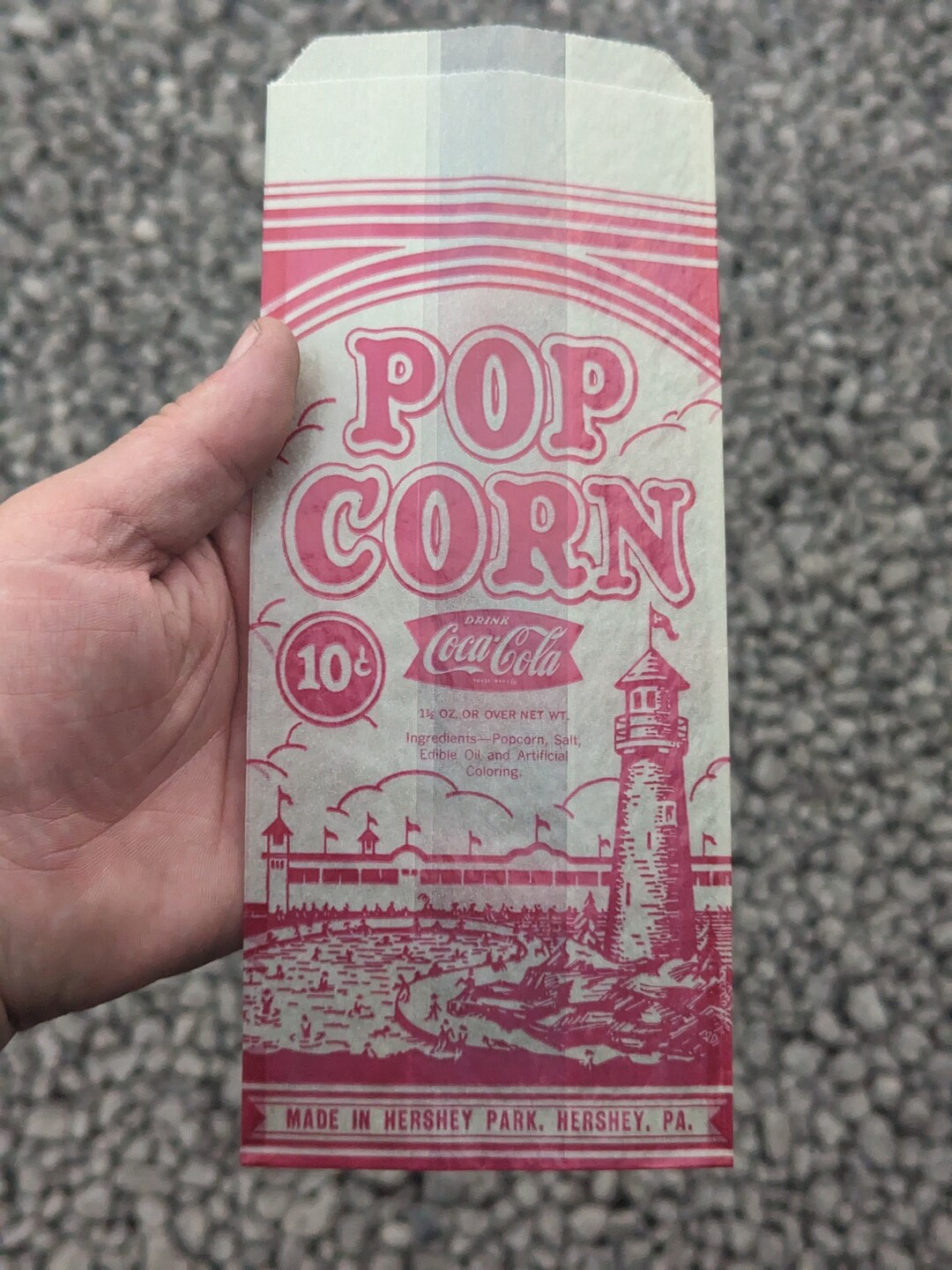 Old Unused Coca-cola Hershey Park Pop Corn Bag - Old - Original - Etsy