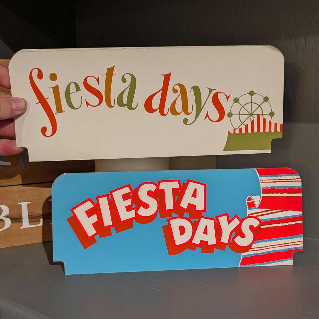 Original 1950s 60s Fiesta Days Sale Vintage Price Sign Card - Double ...
