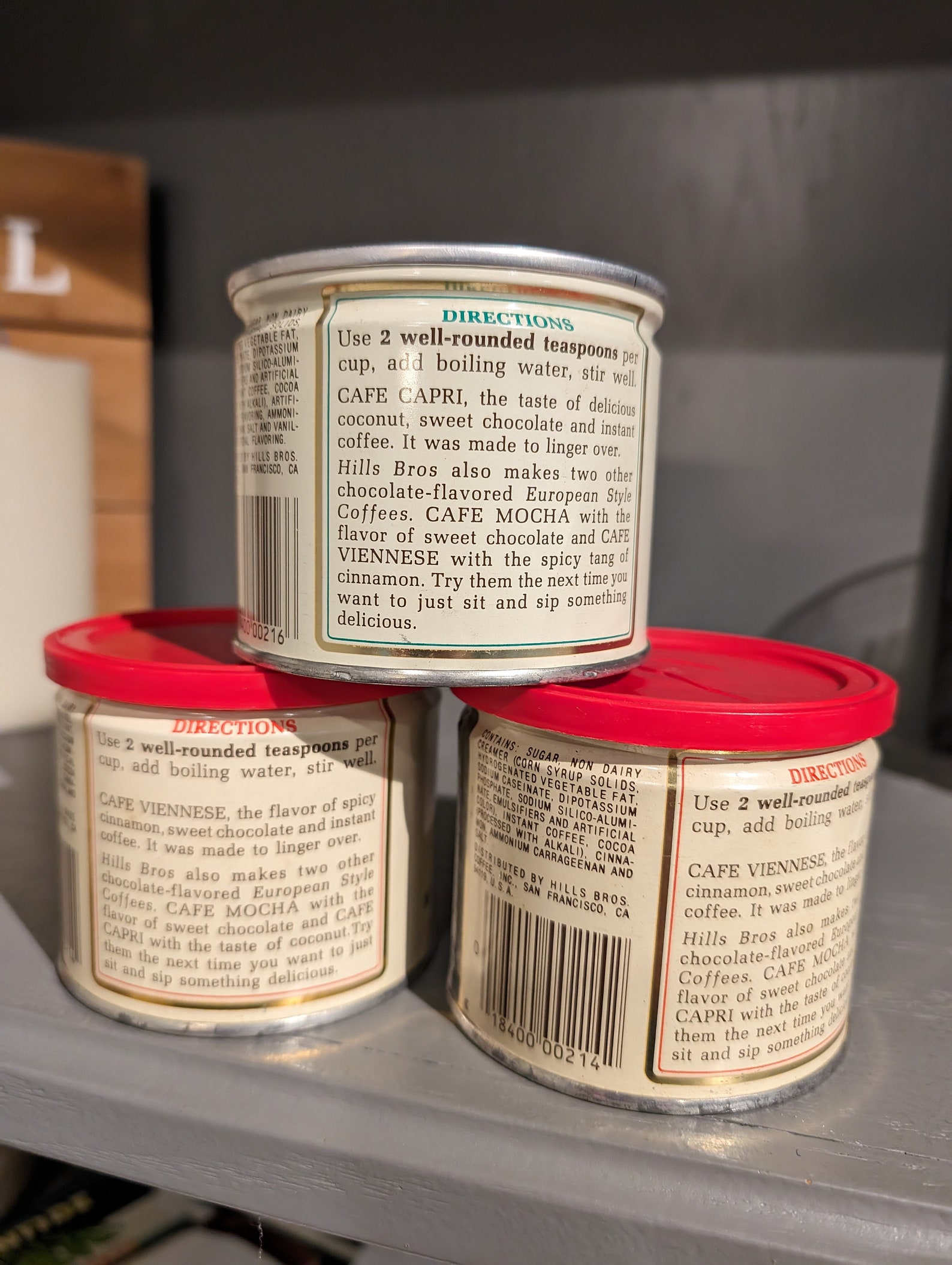1980s Hills Bros European Style Coffee Can - Old & Orignal Metal Coffee ...