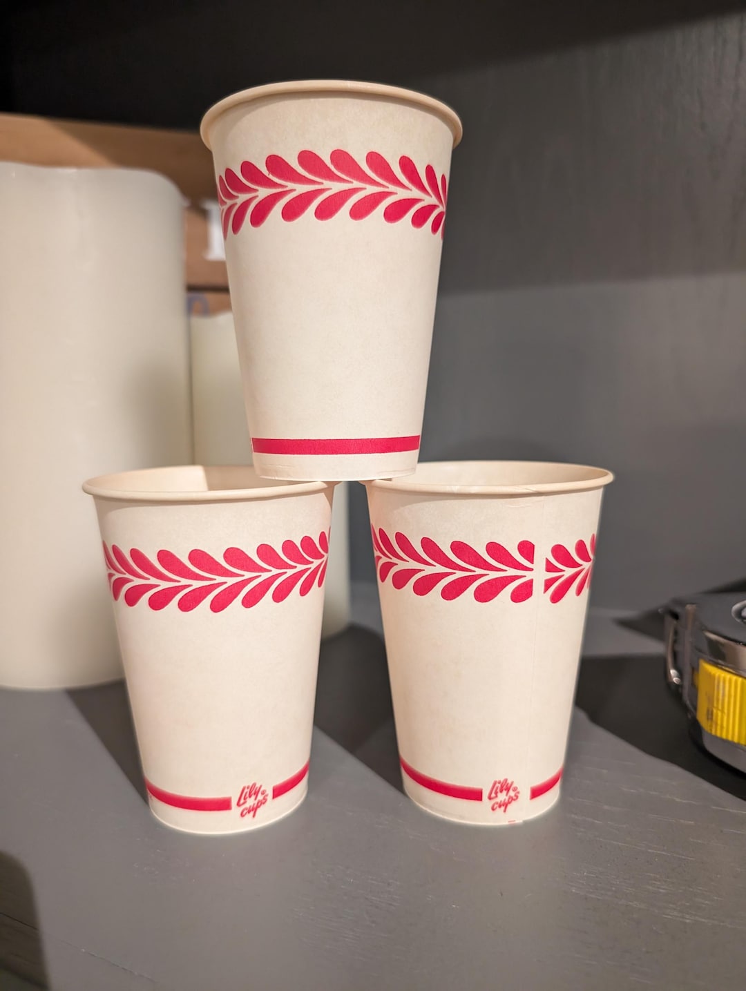 NOS 1960's Lily Soda Paper Cup - Old & Original Red Soda Cup - Set of 3 ...