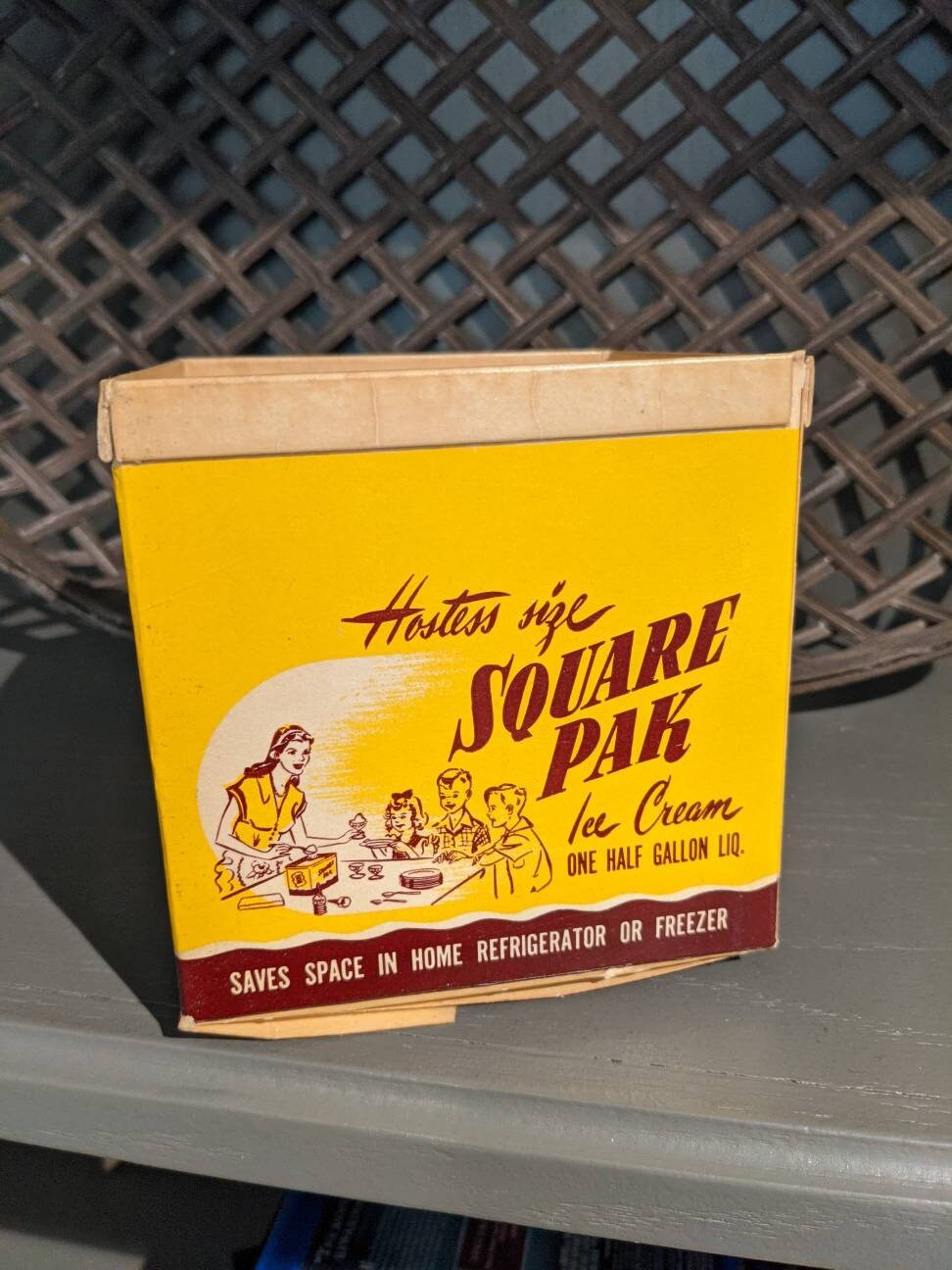 NOS 1940s Hostess Size Square Pak Ice Cream Box Half Gallon - Etsy