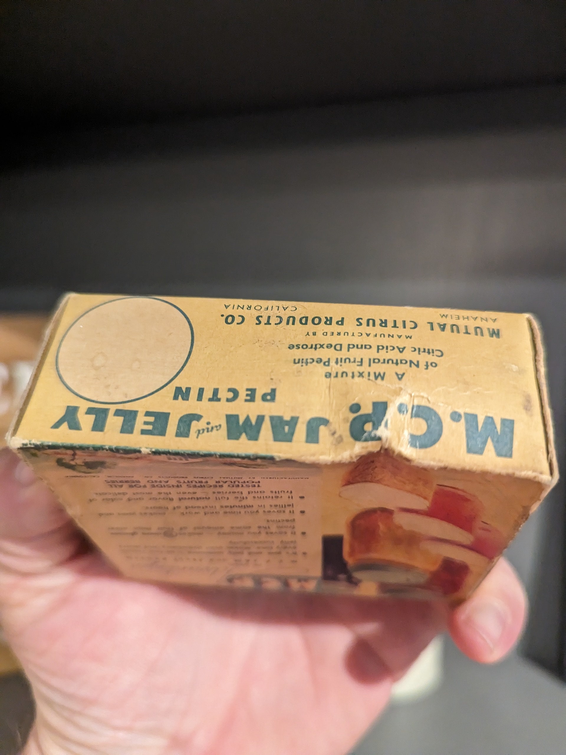 1940s 50s MCP Jam Jelly Pectin Gelatin Box Old & Original Kitchen ...