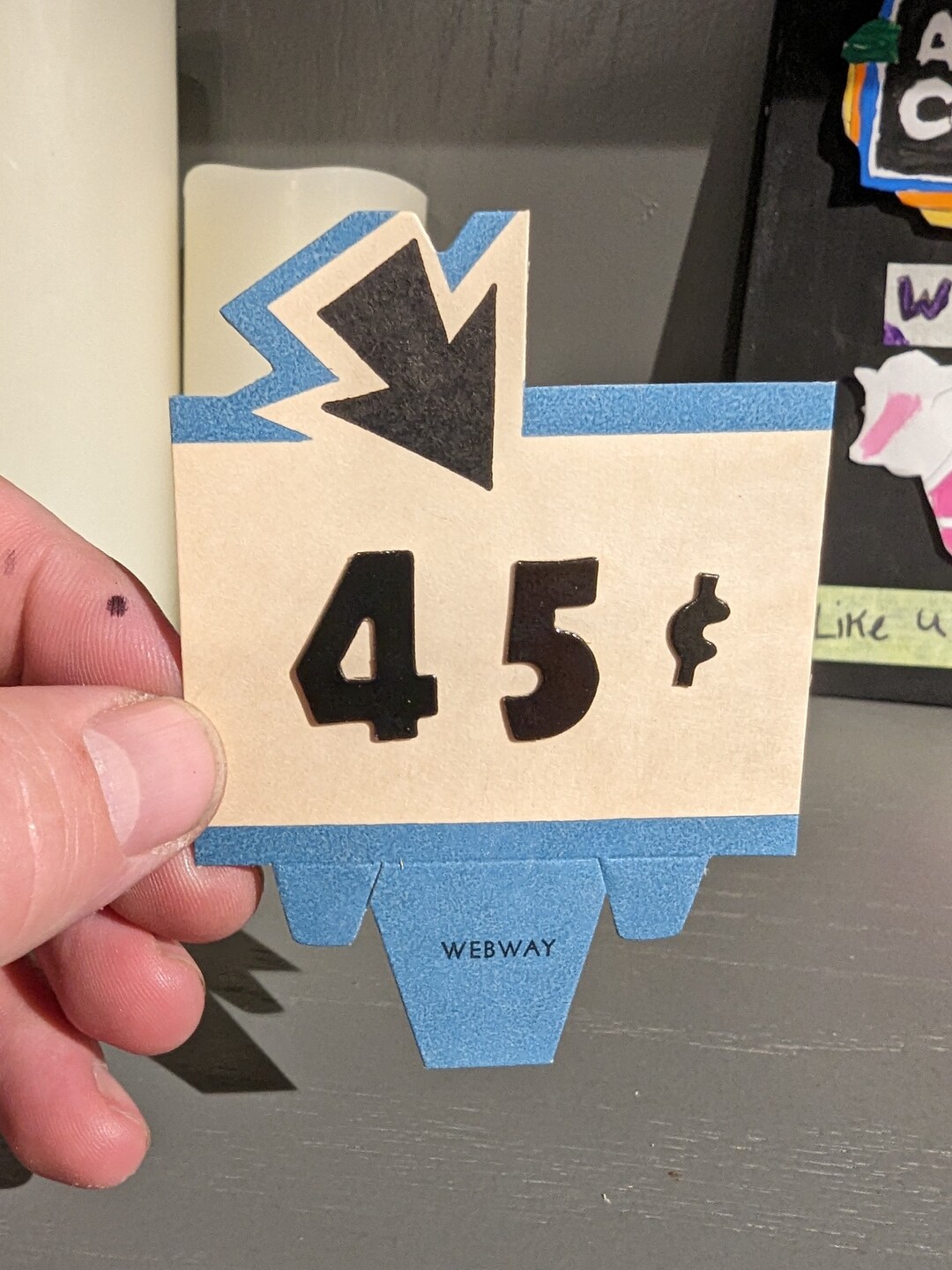 1960's Vintage Price Sign - Cardboard Retail or Grocery Store Sign ...