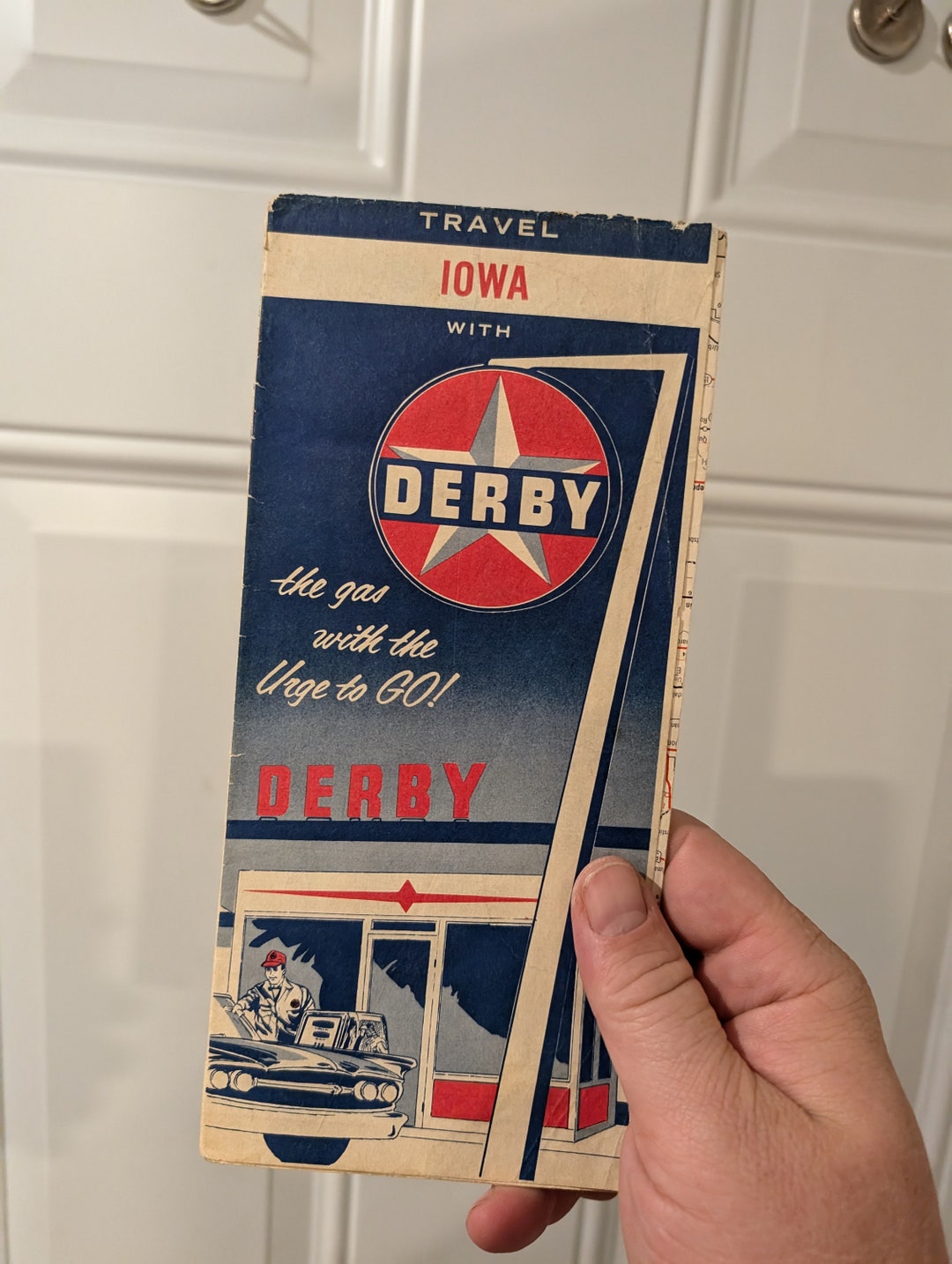 1960's 1963 Derby Oil Company Road Map of Iowa Old & Original - Etsy