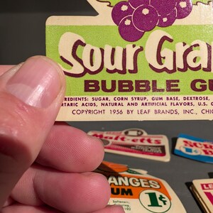 NOS 1950s 60s Leaf Bubble Gum Gumball Machine Price Sign - Paper Gummed ...