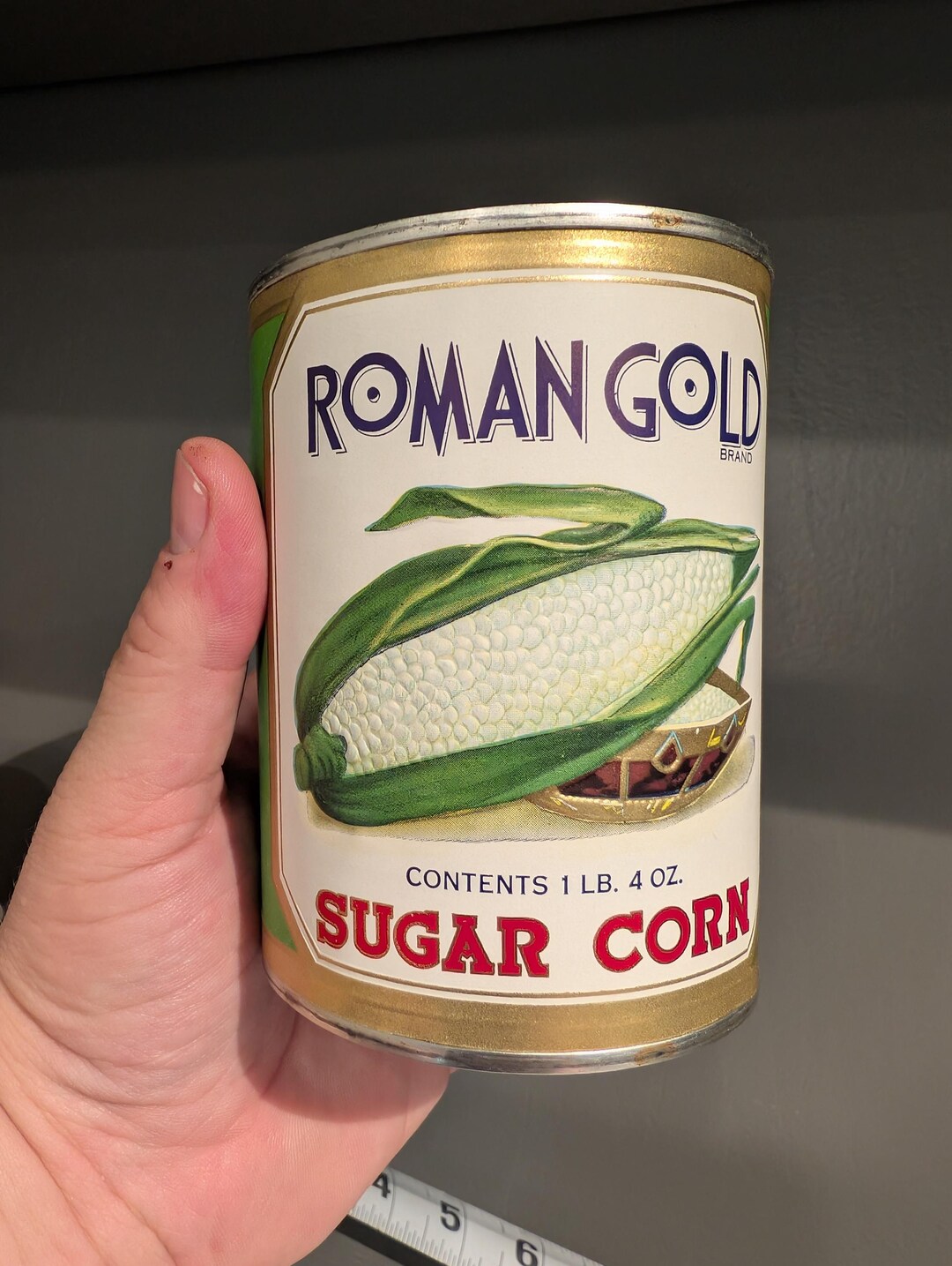 1930's Roman Gold Corn Can Label on Can Original Vintage Cincinnati ...
