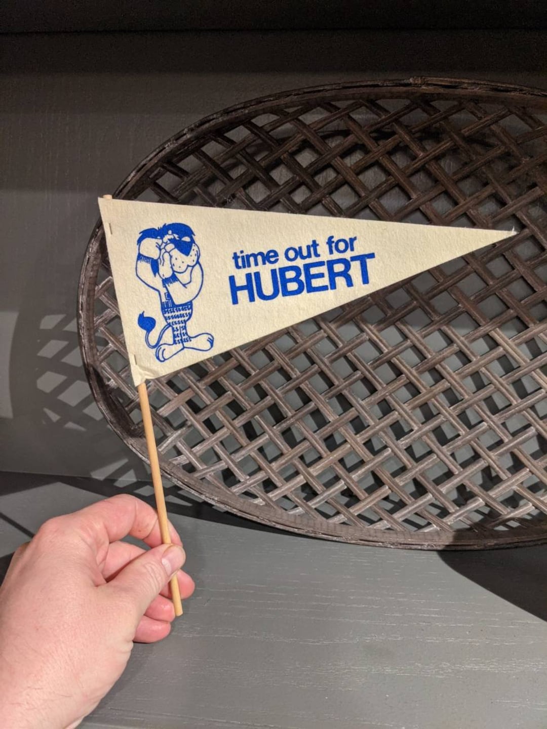 Original 1970's Time Out for Hubert the Lion Harris Bank Mascot Pennant ...