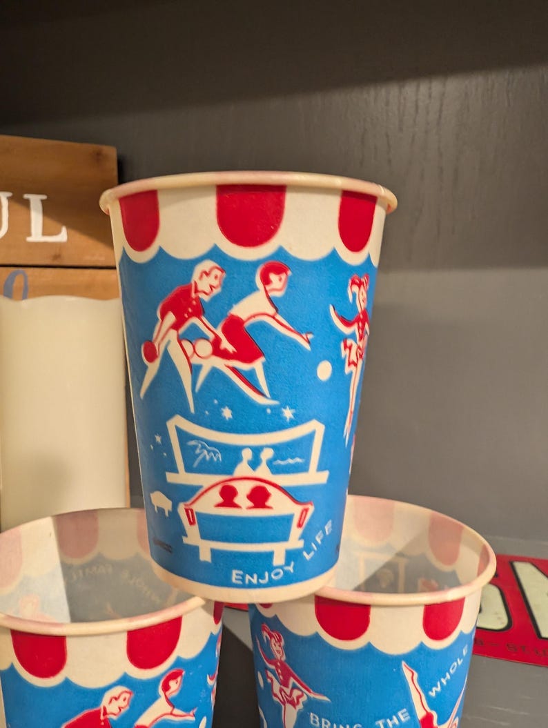 NOS 1960s Sweetheart Brand Waxed Soda Cup - Old & Original 6 Ounce Cups ...