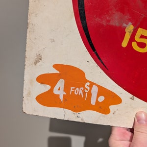 Original 1960s 70s Cherry Bomb Sign - Old & Original Masonite Sign 151 ...