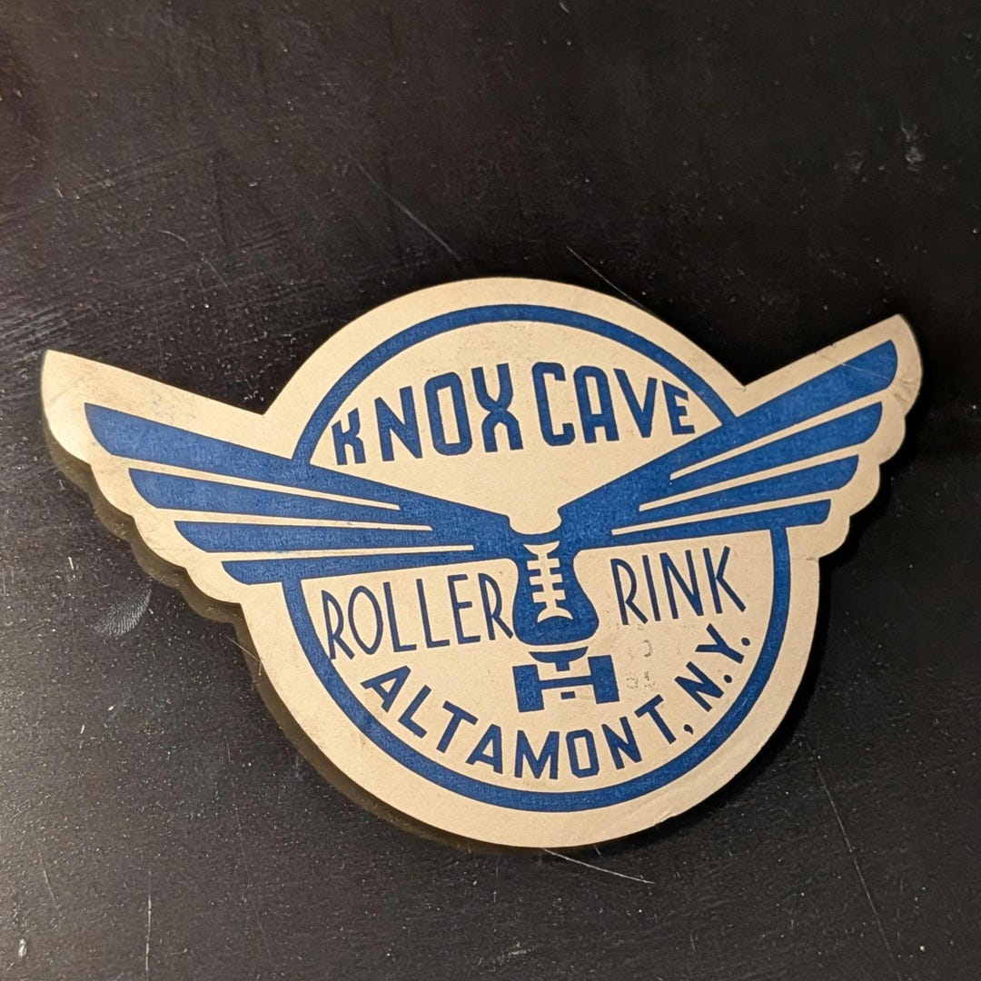1940's Knox Cave Roller Rink - Altamonte, NY Roller Skating Gummed ...